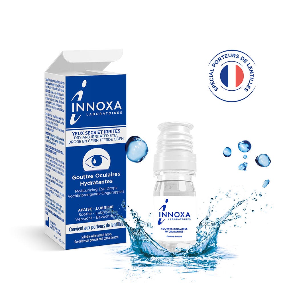 Innoxa Colirio hidratante para ojos secos e irritados Fórmula incolora 10 ml - Easypara