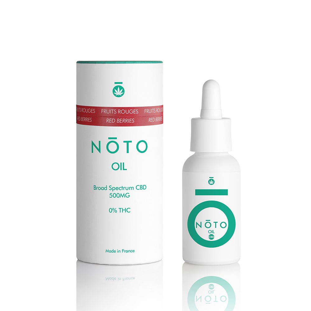 Noto Huile de CBD Broad Spectrum 500mg Fruits rouges 10ml - Easypara