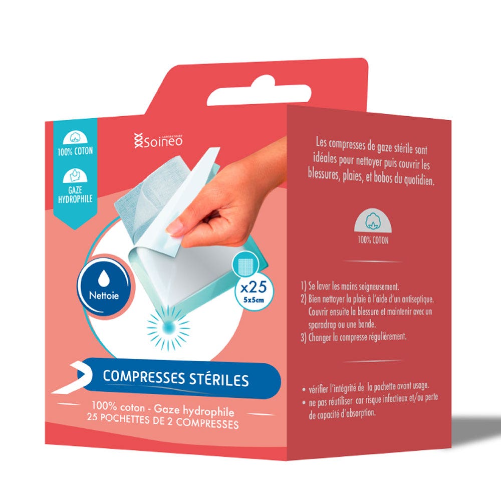 Soineo Compresas estériles 5x5cm x25 - Easypara