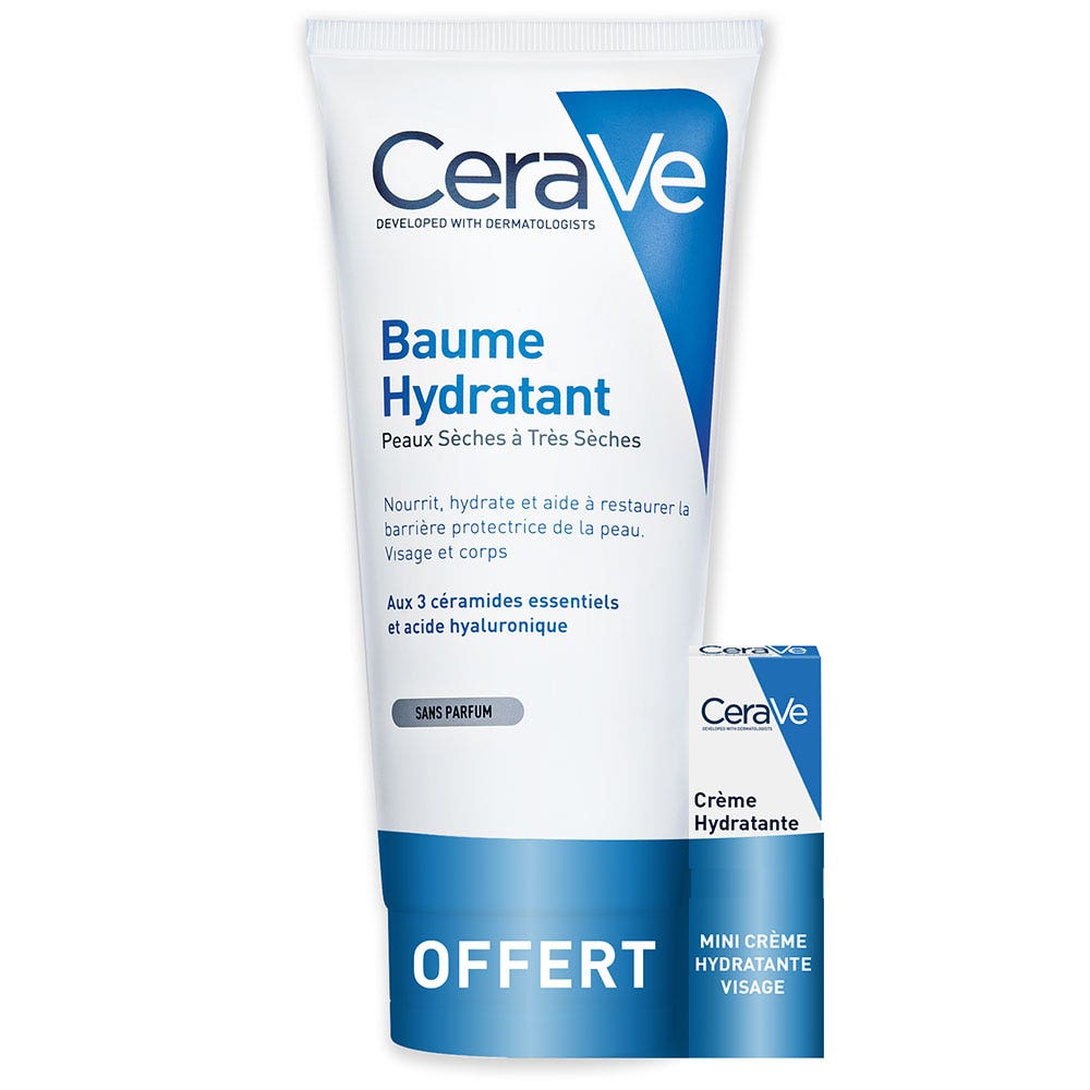 Cerave Bálsamo hidratante 177ml + Crema facial mini hidratante pieles ...