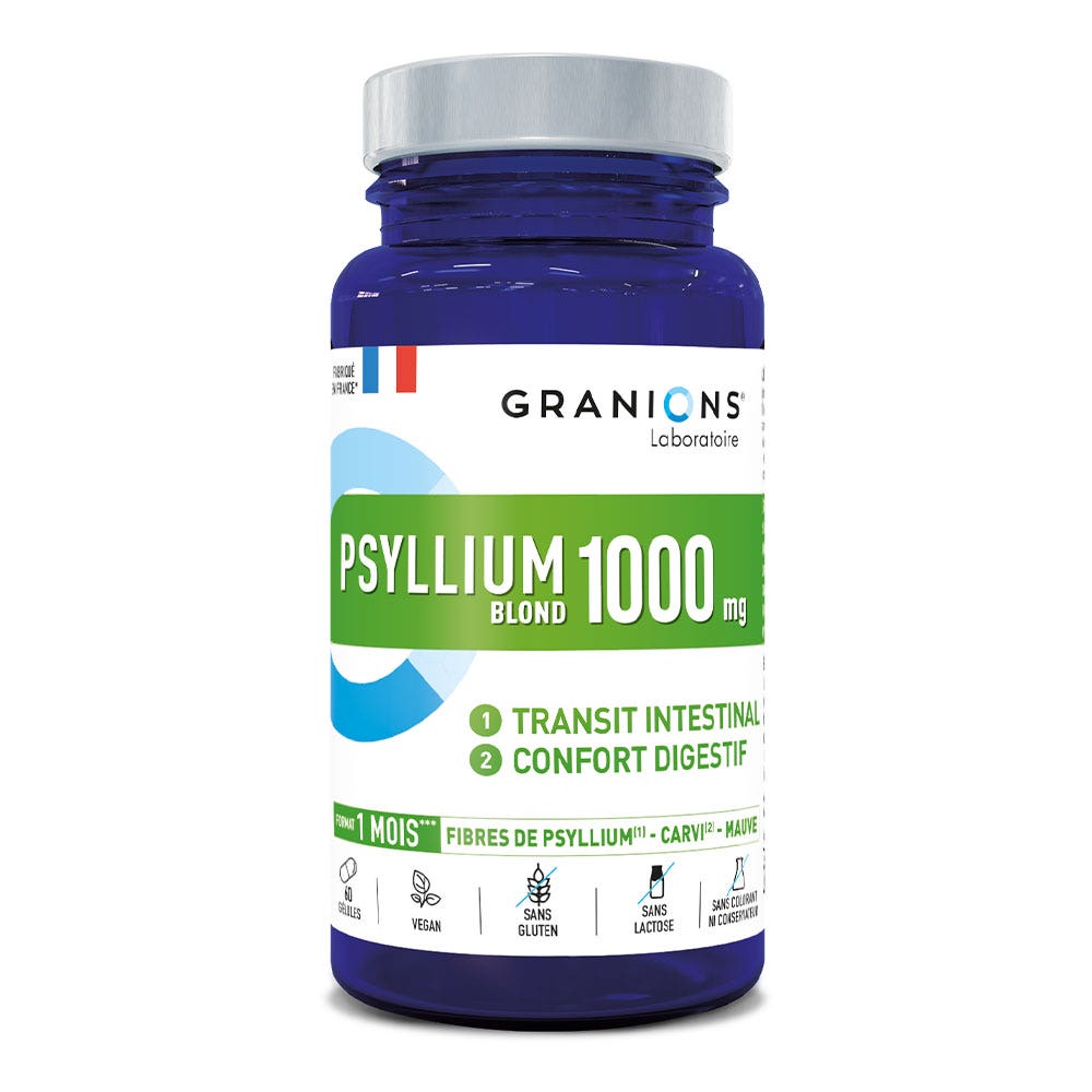Granions Psilio 1000 mg cura de 1 mes 60 cápsulas - Easypara