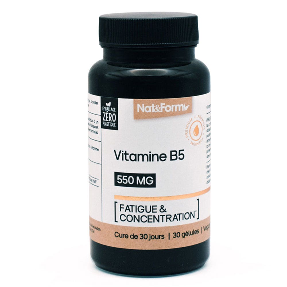 Nat&Form Vitamina B5 30 cápsulas - Easypara