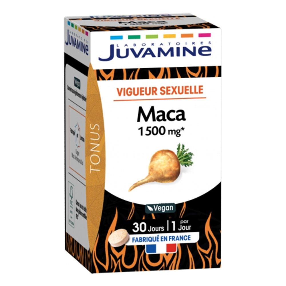 Juvamine Vigor sexual Maca 1500mg 30 comprimidos - Easypara