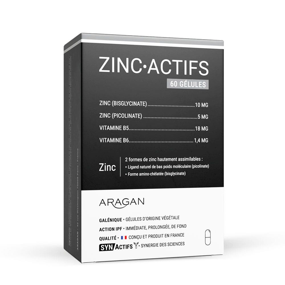 Aragan Synactifs ZincActivos 60 cápsulas - Easypara