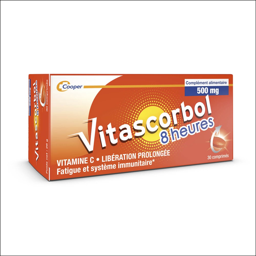 Vitascorbol 8 horas 500 mg 30 comprimidos - Easypara