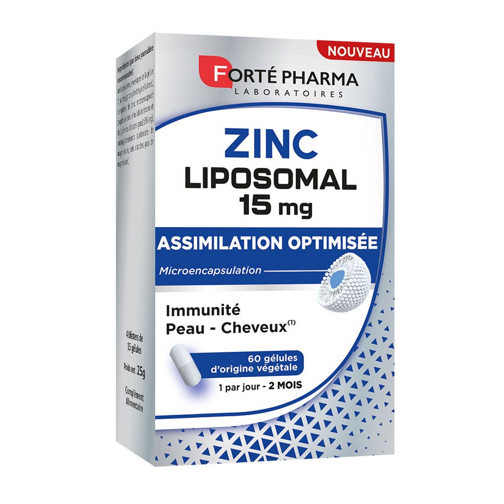 Forté Pharma Forté Real Zinc Liposomal 15 mg defensas piel cabello uñas ...