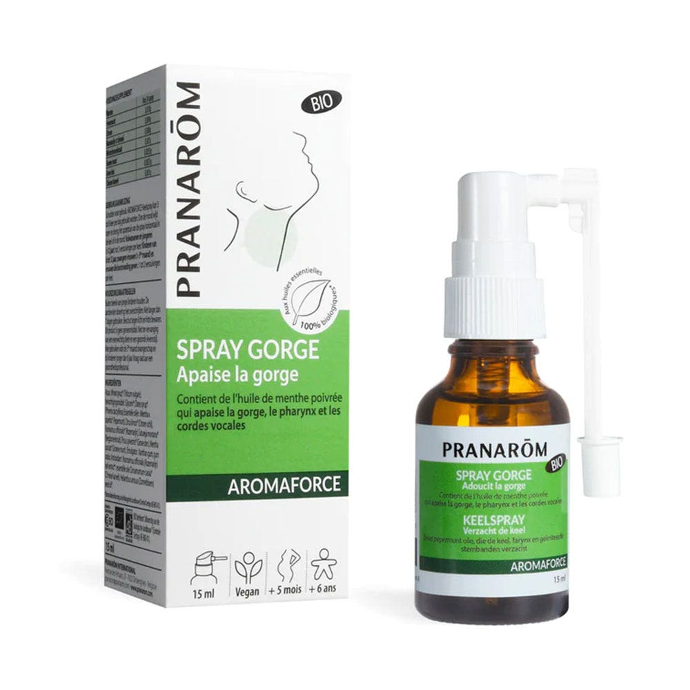 Pranarôm Aromaforce Spray garganta bio a partir de 6 años 15ml - Easypara