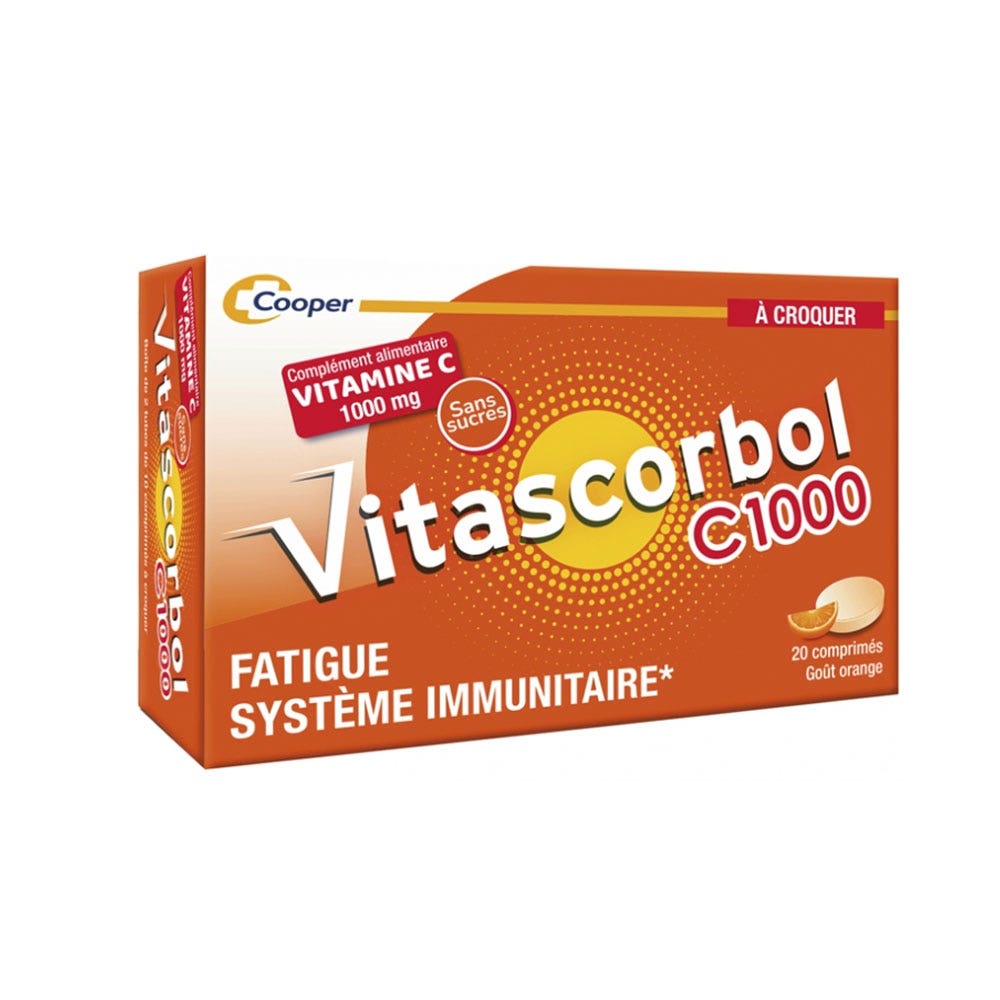 Vitascorbol Vitamina C1000 Sabor a naranja 20 comprimido - Easypara