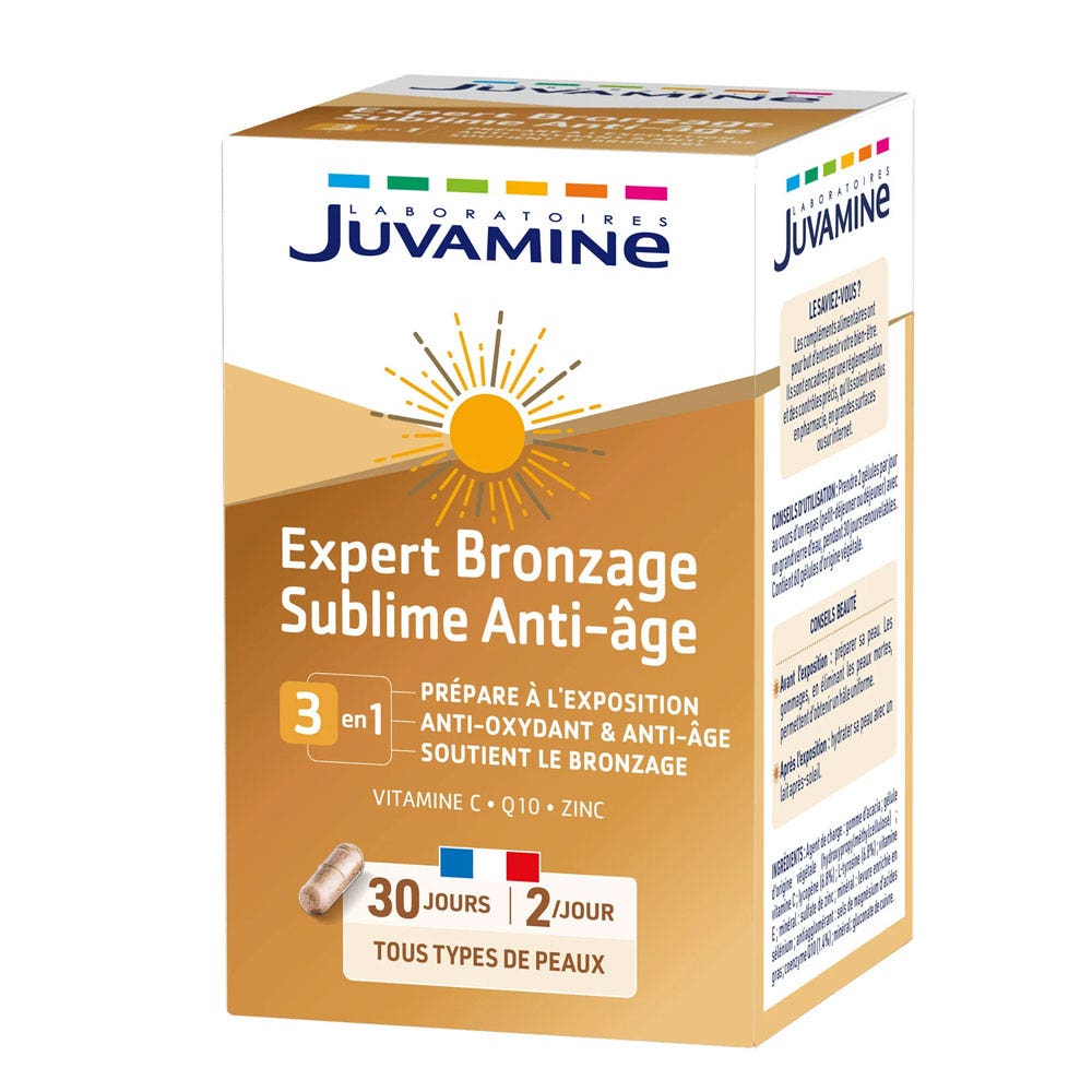 Juvamine Expert en bronceado sublime 60 cápsulas - Easypara