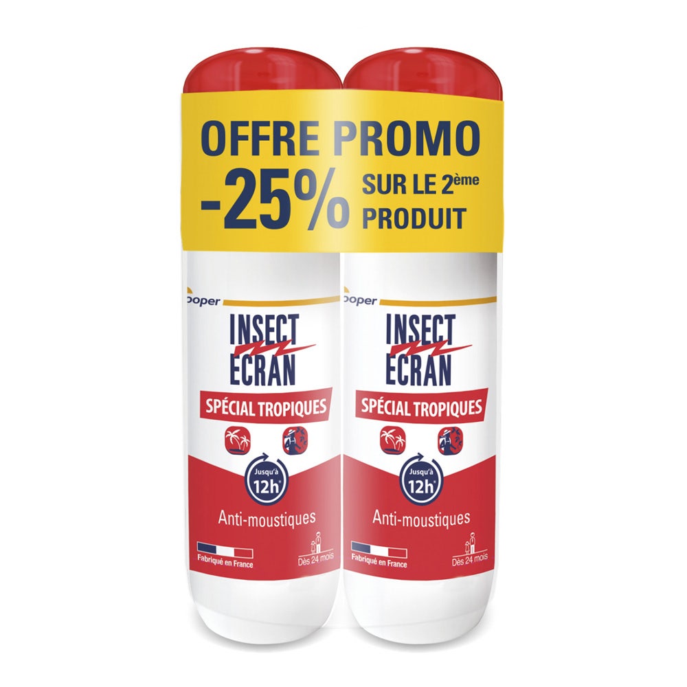 Insect Ecran Repelente Piel Zonas Tropicales Adultos Y Niños 2x75ml ...