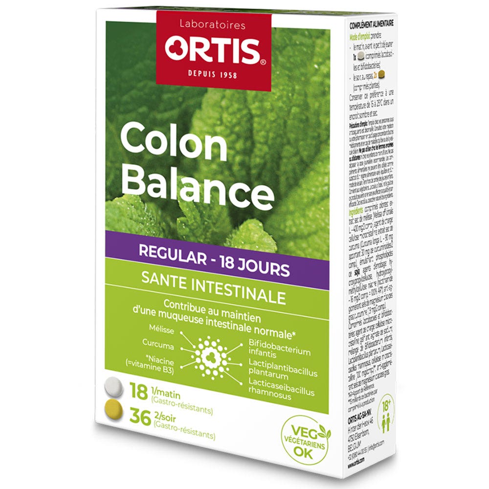 Ortis Colon Balance Hinchazón Regular 54 comprimidos - Easypara