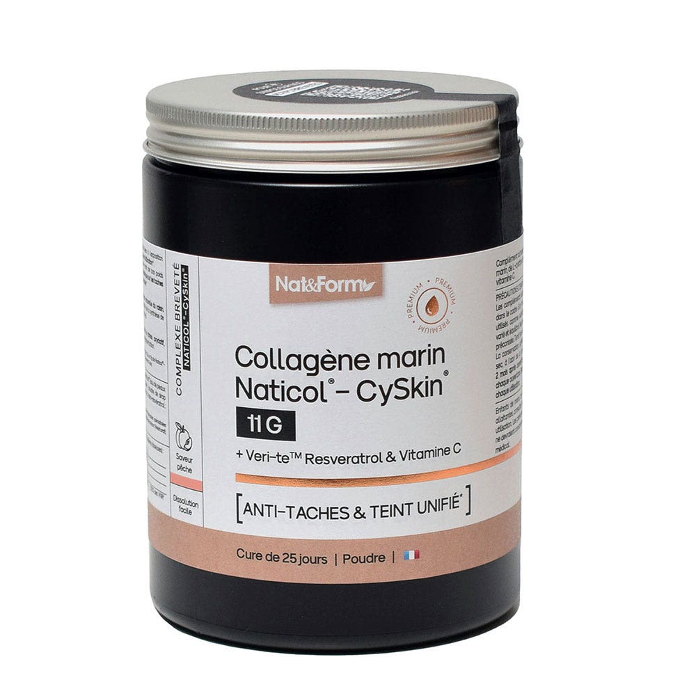 Nat&Form Colágeno Marino Naticol CySkin 11g Antimanchas y Tez Unificada ...