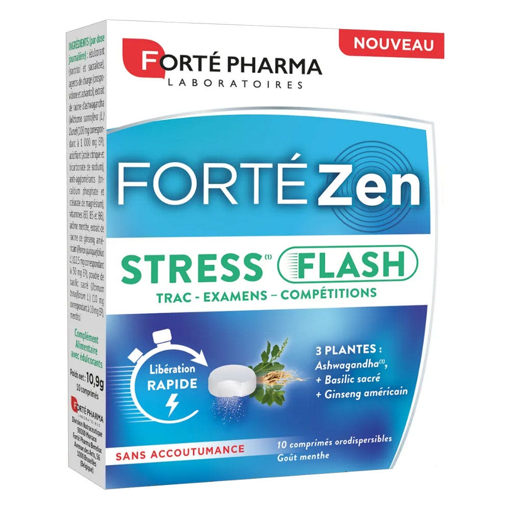 Forté Pharma Forté Zen Estrés flash Ashwagandha sabor menta 10 ...