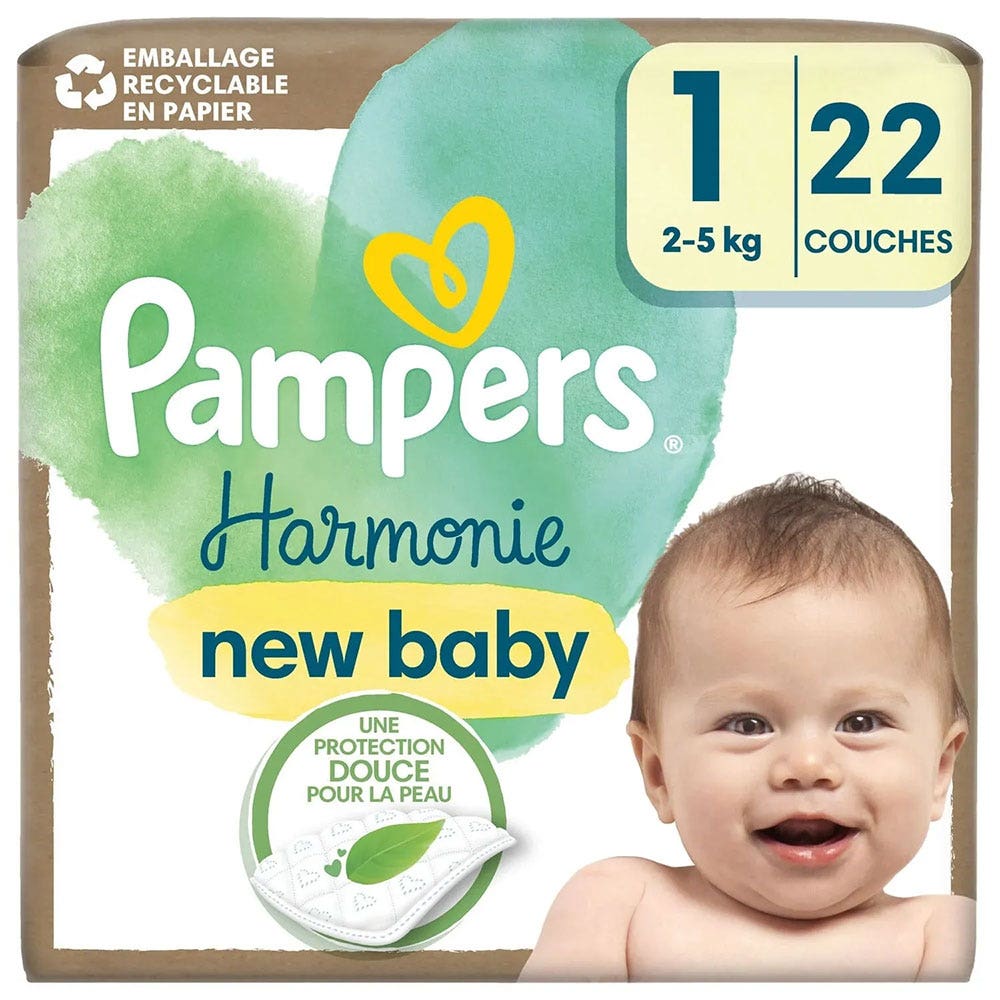 Pampers Harmonie Capas Talla 1 2 a 5Kg x22 - Easypara