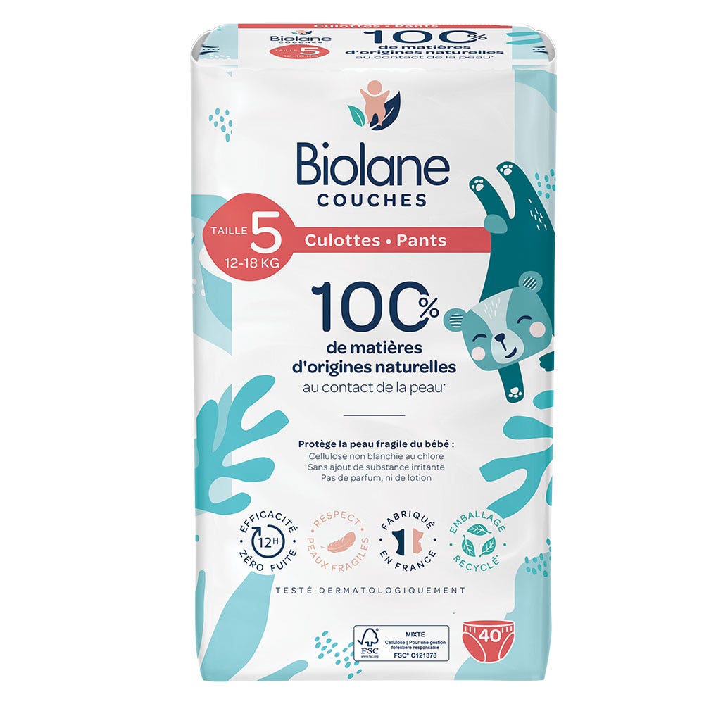 Biolane Pañales Talla 5 12 à 18 kg x40 - Easypara