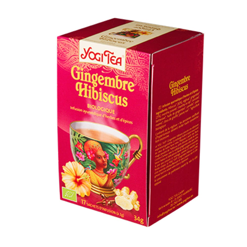 Yogi Tea Jengibre Hibisco 17 Bolsitas - Easypara