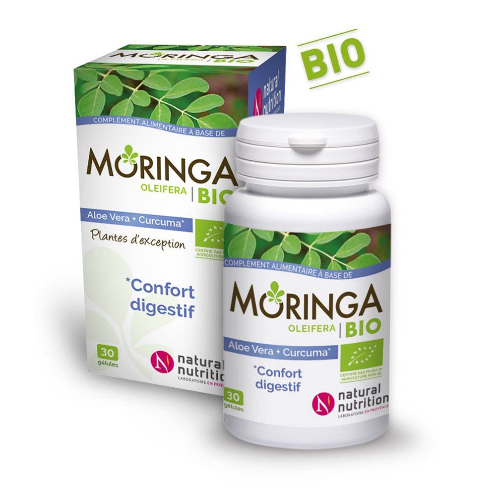 Natural Nutrition Moringa Digestion Bio 30 Capsulas - Easypara