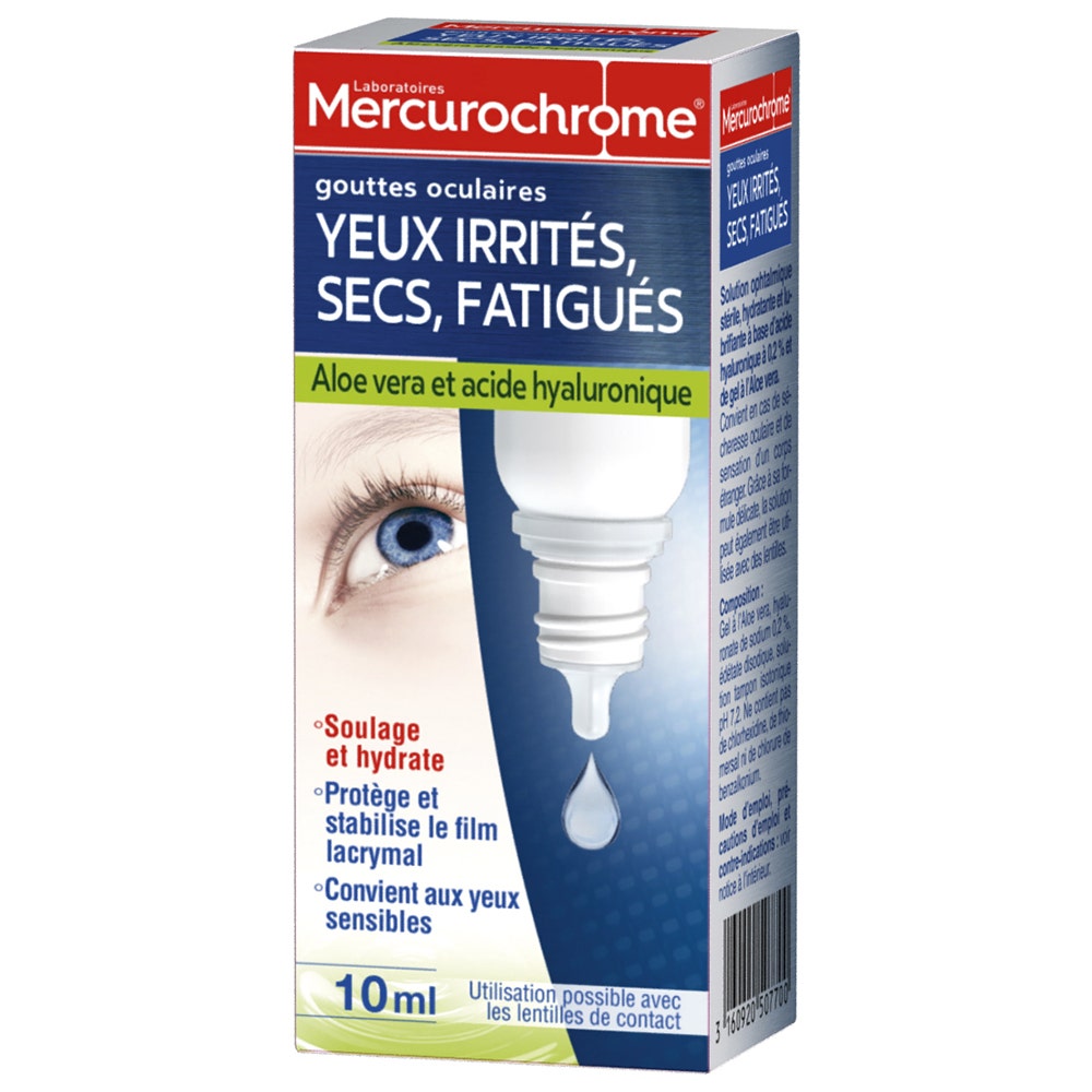 Mercurochrome Colirio 3 en 1 Ojos Secos Irritados Cansados 10 ml - Easypara