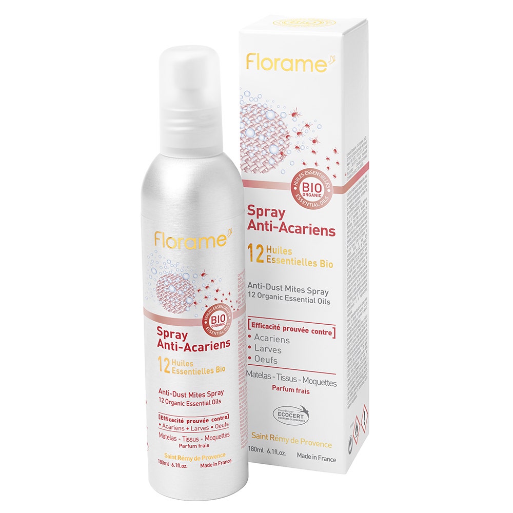Florame Spray Antiacaros Bio Con 12 Aceites Esenciales 180ml - Easypara