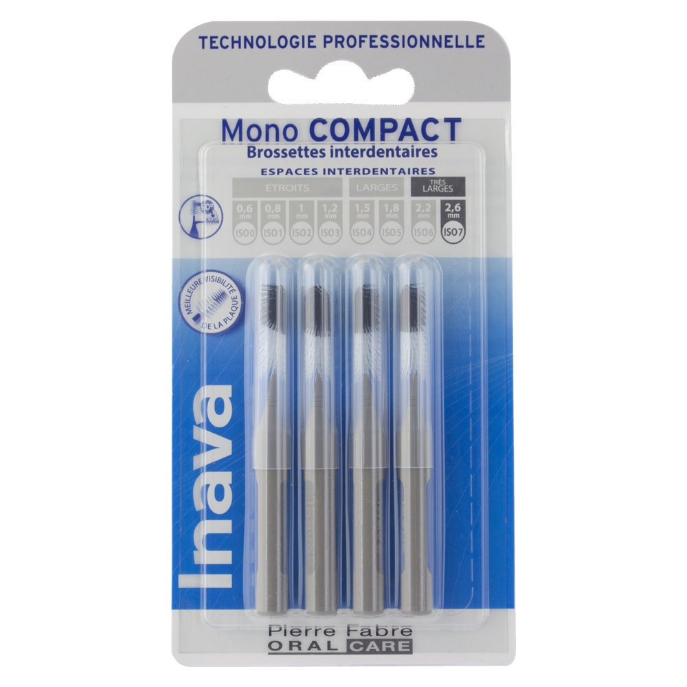 Inava Cepillos Interdentales 2.6mm Gris X4 Mono Compact - Easypara