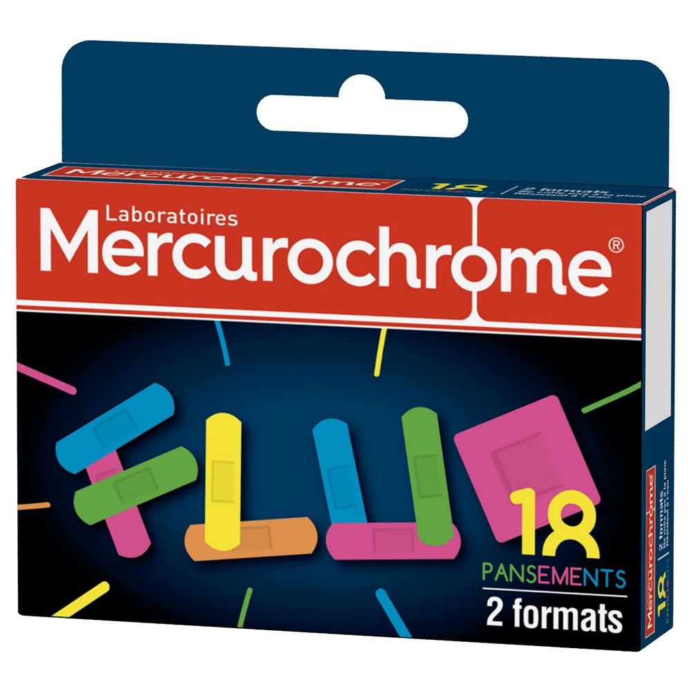 Mercurochrome Apósitos color flúor 2 tallas 2 Formats x18 - Easypara