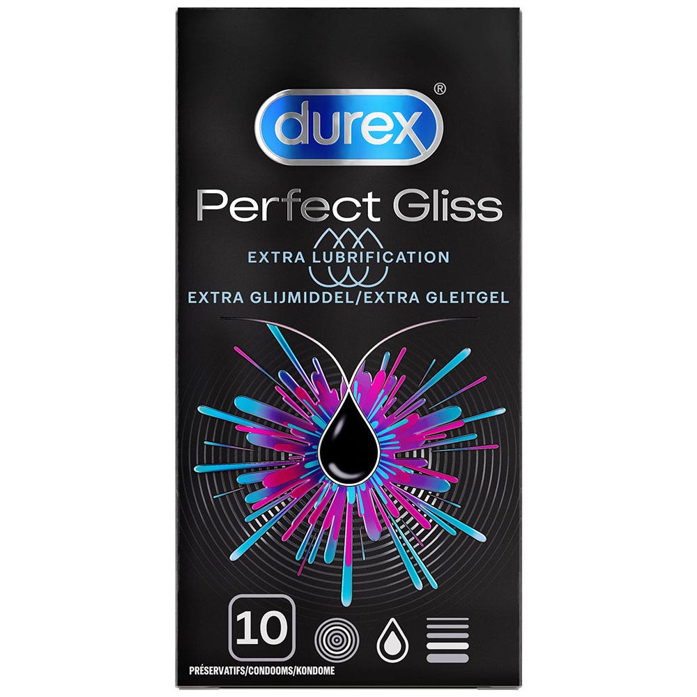 Durex Perfect Gliss Preservativos lubricación extra X10 - Easypara