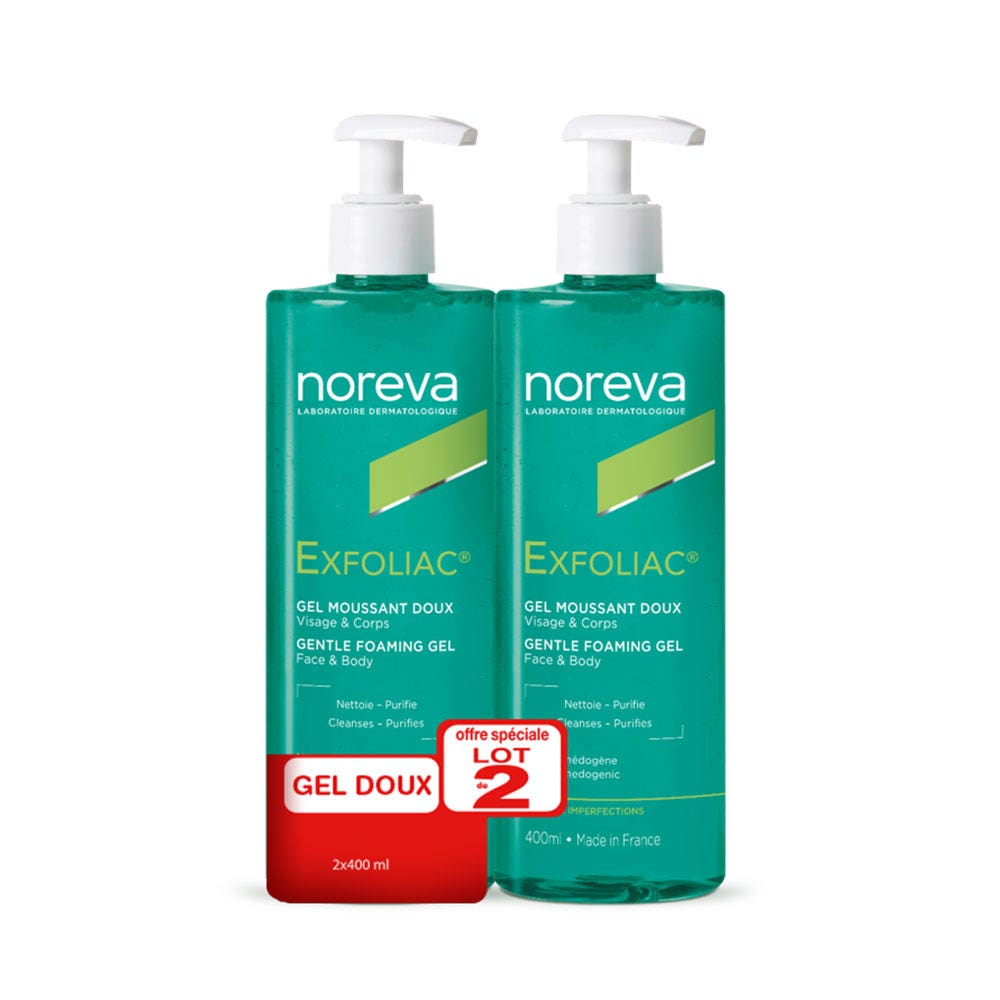 Noreva Exfoliac Gel espumoso 2X400ML - Easypara