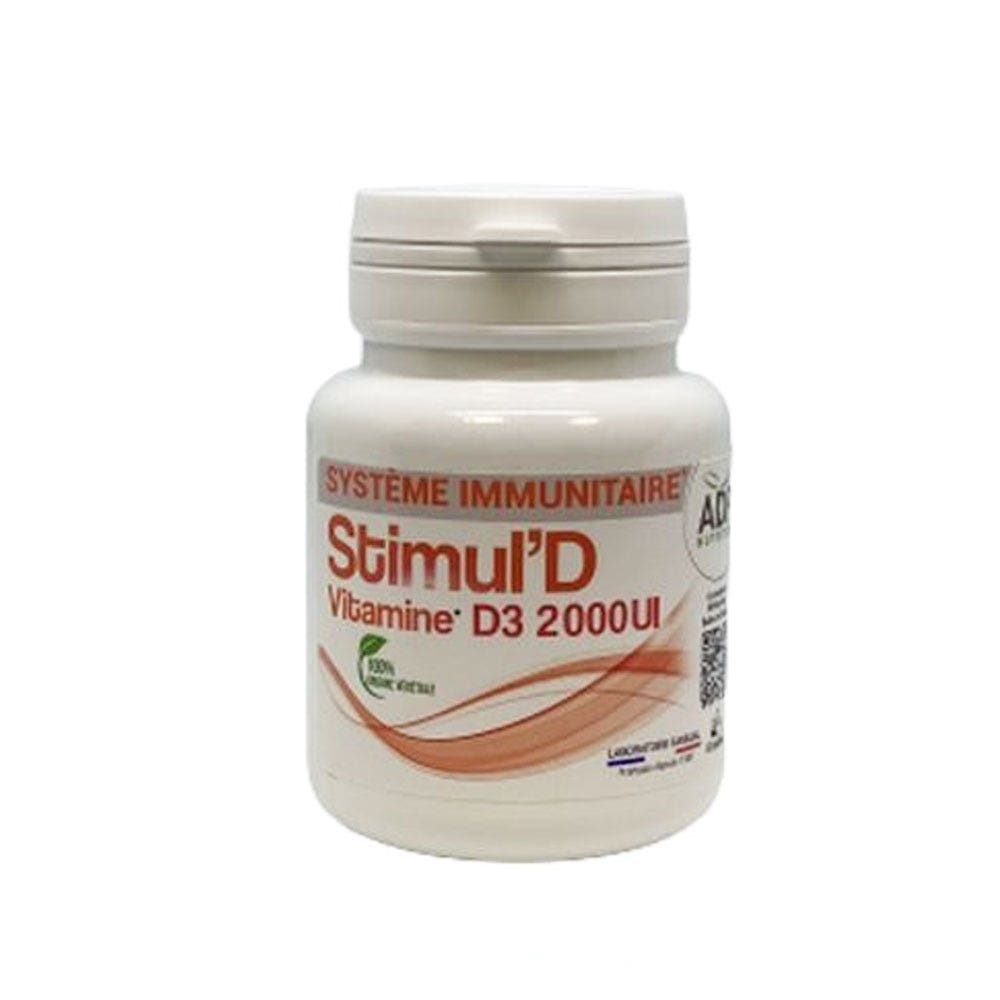 Adp Laboratoire Stimul D Vitamina D3 2000IU Sistema inmunitario 60 ...
